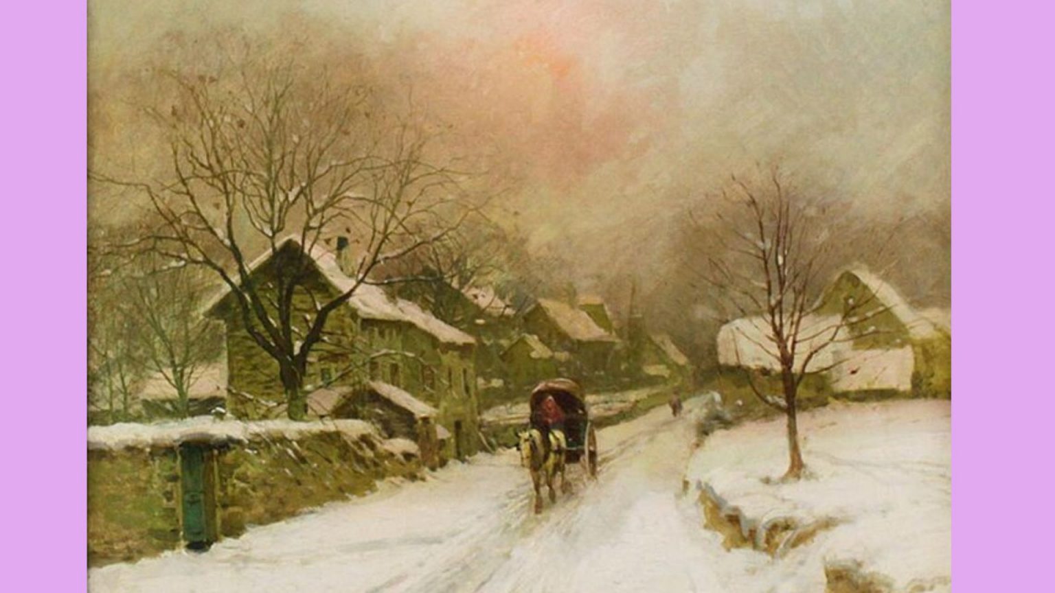 Calèche sur la neige – Tradition Famille Propriété